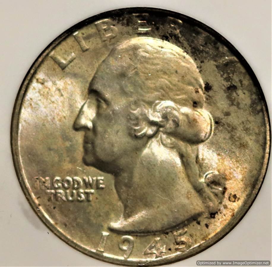 1945 WASHINGTON QUARTER NGC66 (CAC) - Bellisario Rare Coin Gallery ...